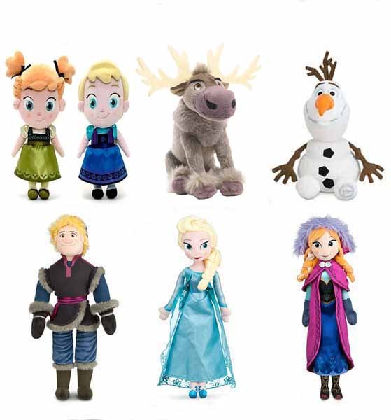 Disney Frozen Family Full Set Characters Cartoon Stuffed Plush Toys For ...